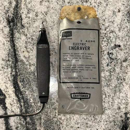 Vintage 1970s SEARS CRAFTSMAN 9-4296 Electric Engraver | eBay