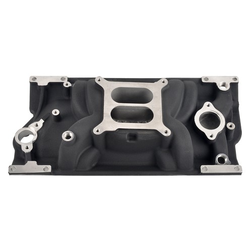 Black Aluminum Intake Manifold for SBC Chevy 350 383 327 5.0L 5.7L ...