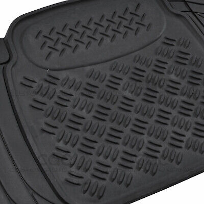 Black Rubber Runner Floor Mat Liner Ridges | eBay