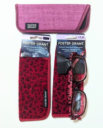 Foster Grant Women's Reading Glass and Case Lot - 3 Cases and 3.25 Lens ...