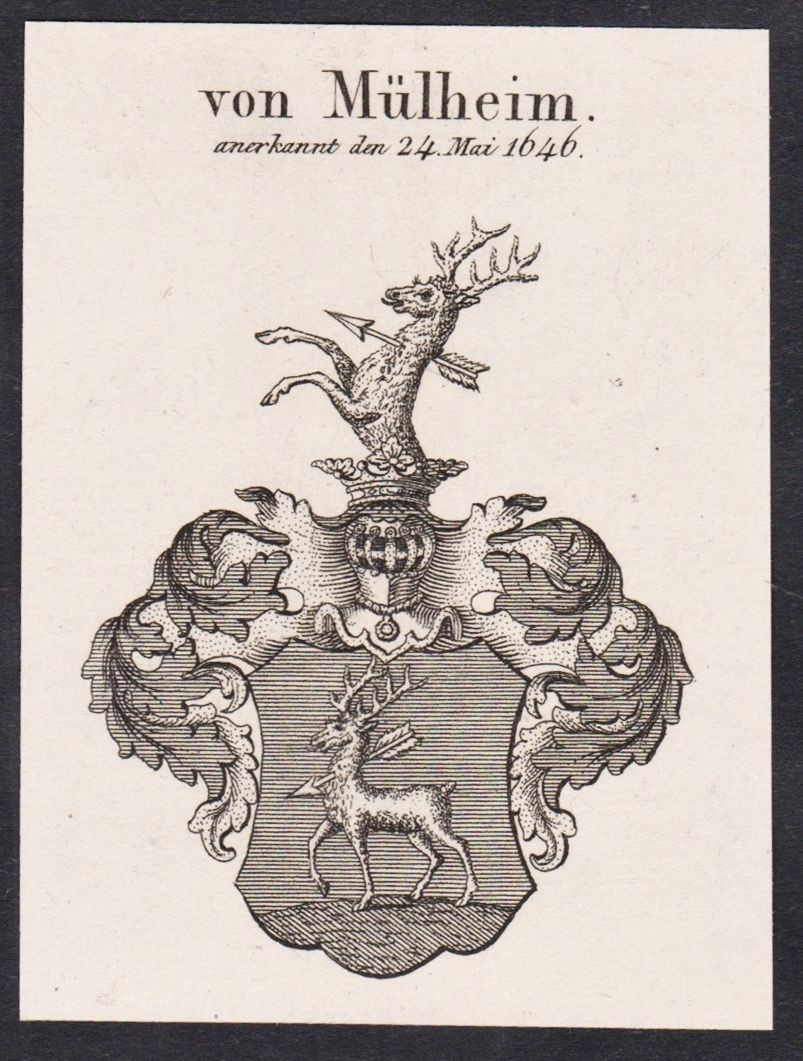Mülheim Blason Héraldique 1820 | eBay