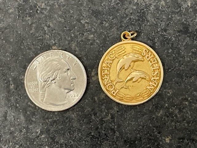 Vintage 14K Gold Pontiac Masters medallion pendant award 5.56 Grams of ...