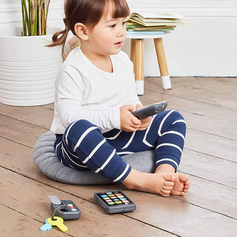 3pc ELC Grey My First Gadget Set Smartphone/Remote Control/Key Fob Kids ...