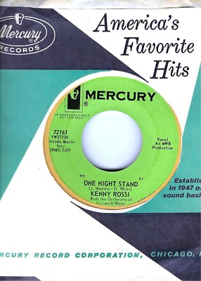 KENNY ROSSI & GROUP- "ONE NIGHT STAND"/"EVERYBODY'S BABY"- MERCURY ...