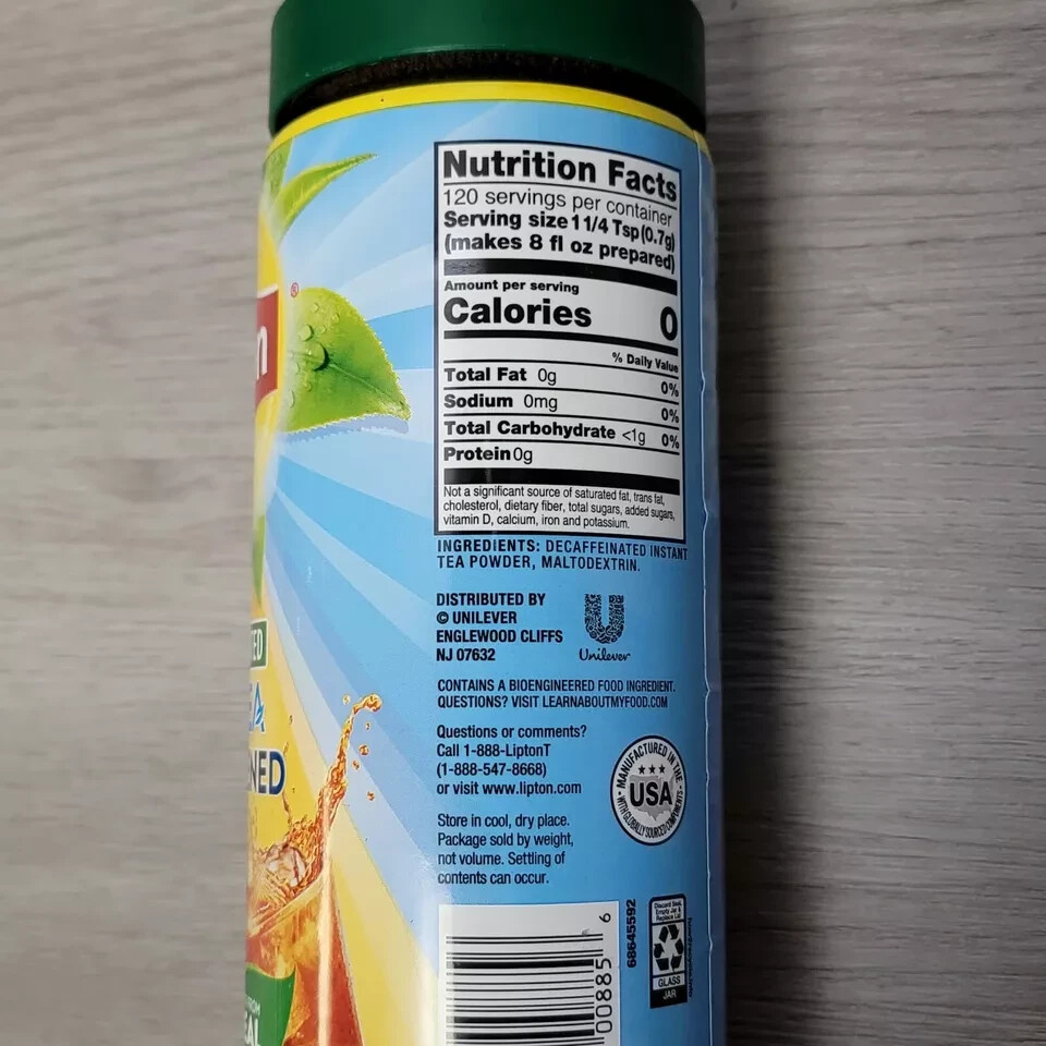 Lipton Unsweetened Instant Iced Tea Mix Both Styles 1 Can 30 Qts ...