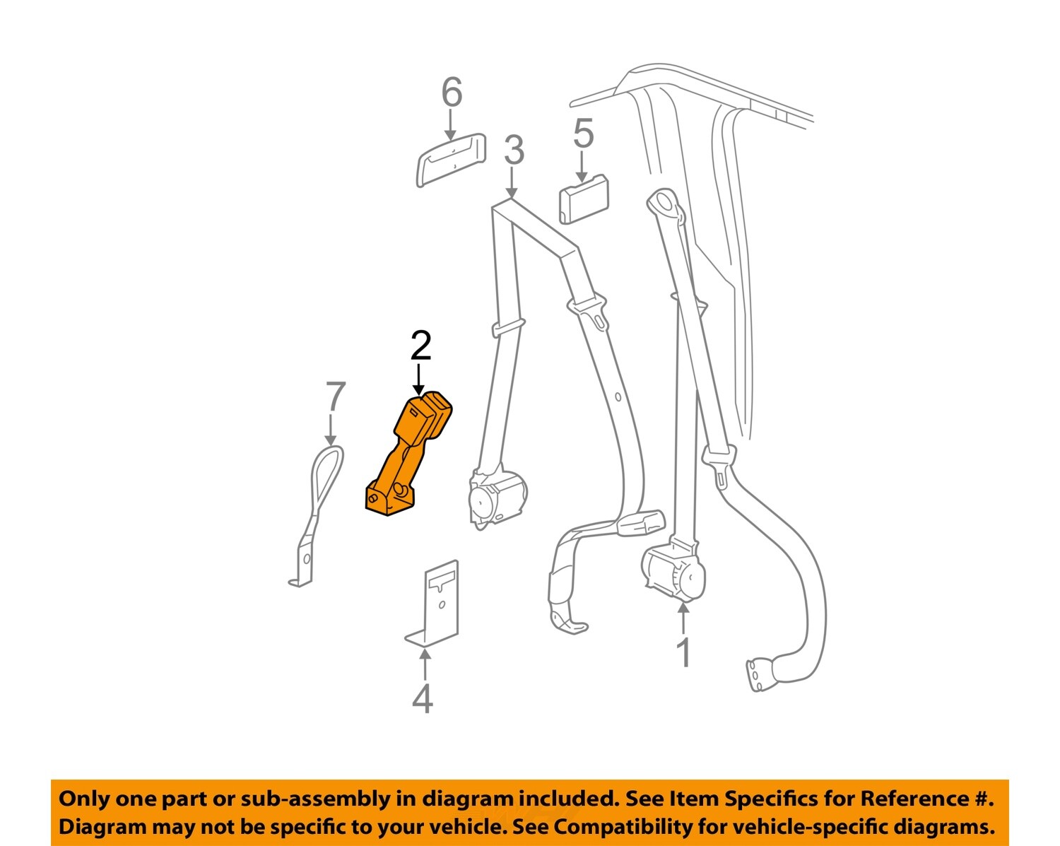 GM OEM Rear Seat Belts-Buckle End 19259411 | eBay