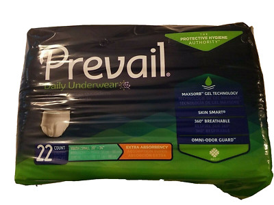 Prevail Daily Disposable Underwear Small Extra Box of 4 Packs 22 Ct ...