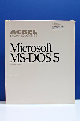 Microsoft MS-DOS 5 Operating System; 5 1/4 Disks - Acbel Technologies ...