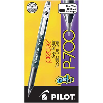 Pilot Precise P700 Gel Pens 12 Count Black Smooth Writing and Drawing ...