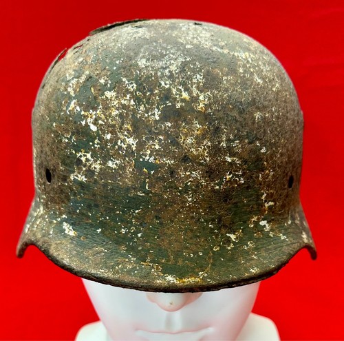 WWII German Helmet Original Shell Wehrmacht VERY NICE WINTER CAMO ...