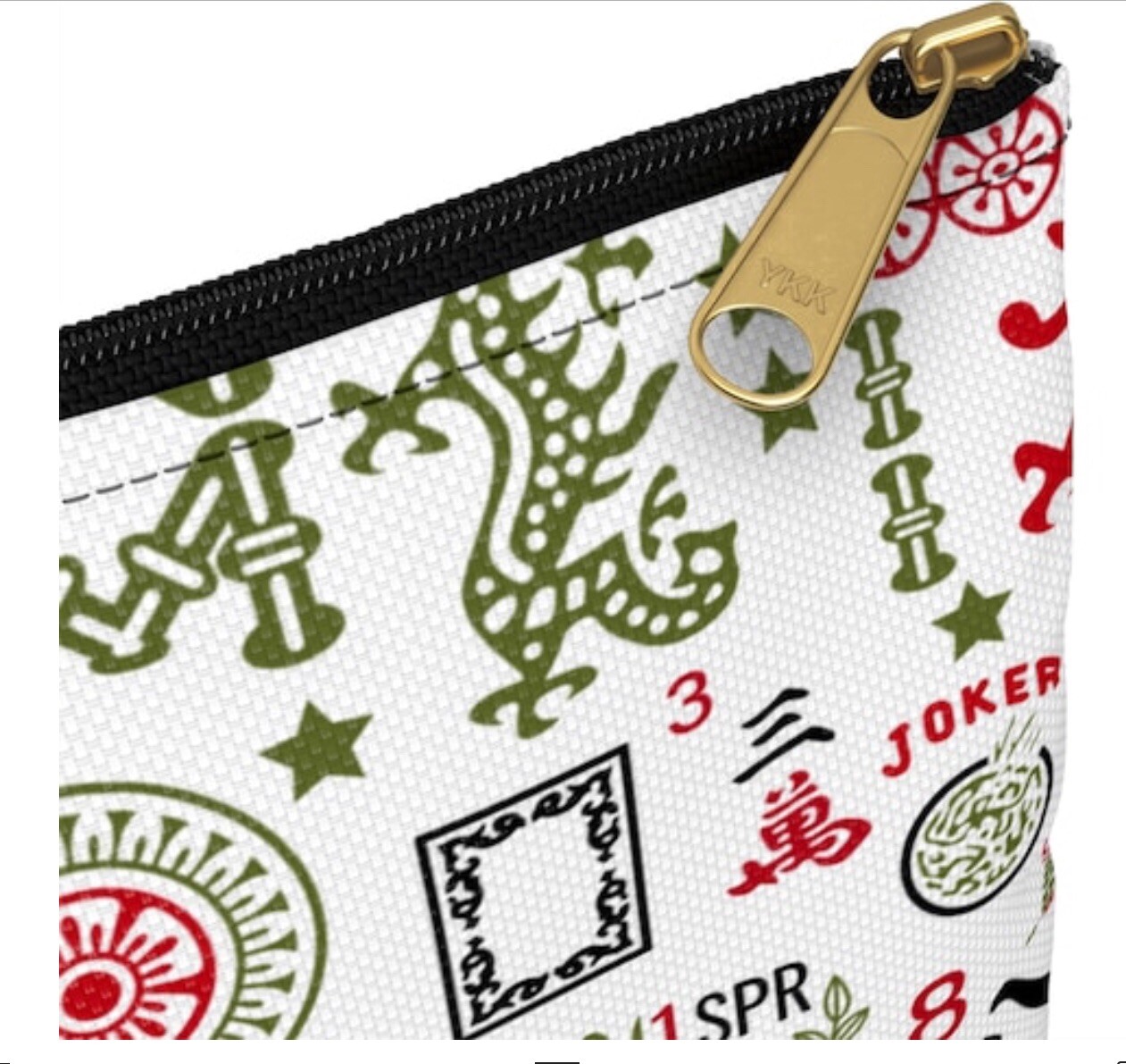 Mahjong Bag Pouch PERSONALIZED Tote Fits NMJL Card Mah Jongg Zipper ...