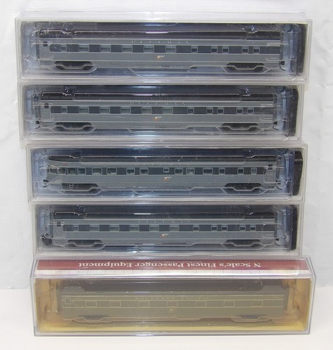 (5) Centralia Car Shops N scale SP-Lark Smoothside passenger cars ...