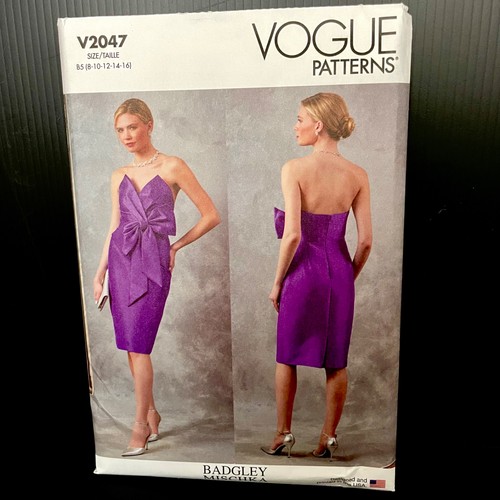 Vogue paper sewing pattern V2047 sizes ( 8 -10-12-14-16) New and uncut ...