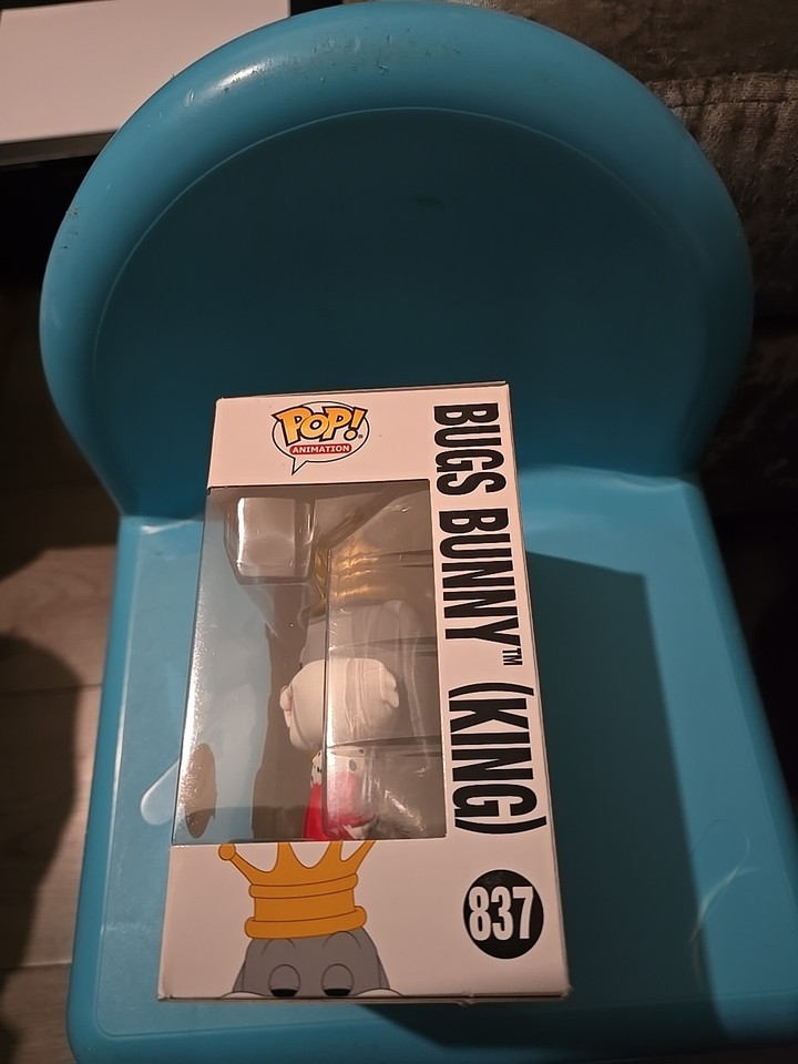 Funko Pop Animation #837 Bugs Bunny King Looney Tunes Vinyl Figure ...