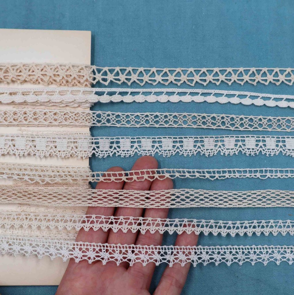 Lace Trims Bundle French Bobbin Lace Kit Craft Ephemera Antique Lace ...