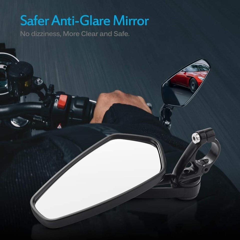 Pair 7/8" Motorcycle Bar End Rearview Mirrors For Suzuki Bandit GSF600 ...