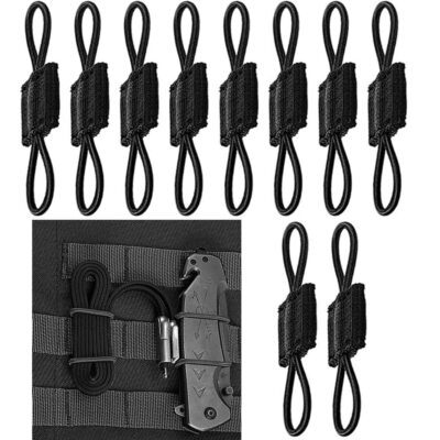 Tactical Gear Holder Clip Molle Elastic Webbing Retainer Binding Ribbon ...