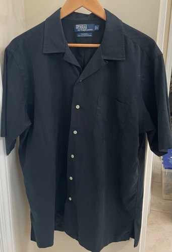 VTG 90s Polo Ralph Lauren Caldwell Loop Shirt Silk Cotton Large- resort ...