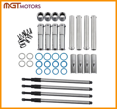 New Adjustable Pushrods & Push Rod Covers Kit for 99-17 Harley-Davidson ...