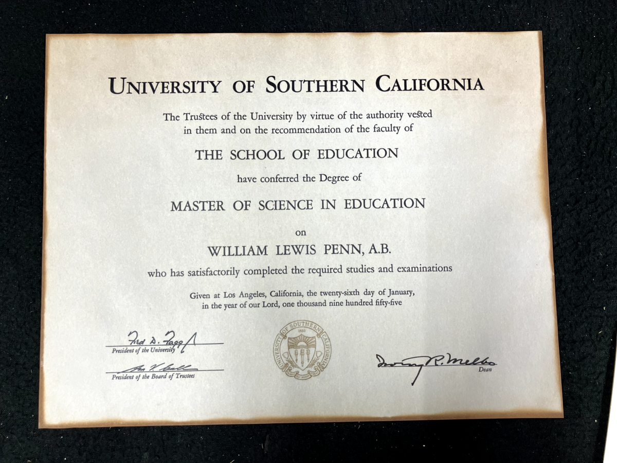 Usc Degree Diploma Look Like