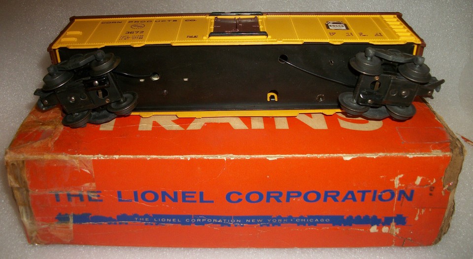 LIONEL RARE 3672 PAINTED OPERATING BOSCO CAR C-8 LN wPLATFORM IN ROUGH ...