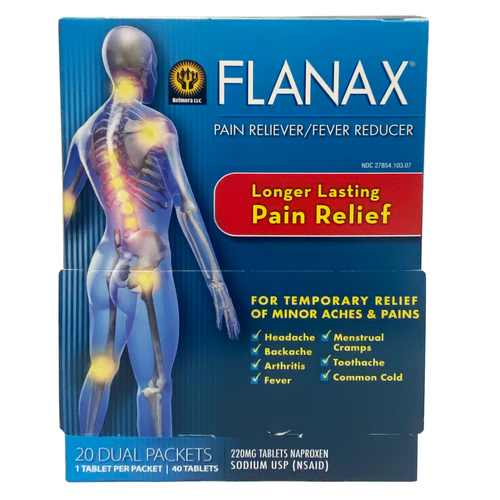 Flanax Pain Reliever Tablets with Naproxen Display 40's (20 x 2) Exp ...
