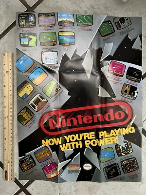 Nintendo Entertainment System Poster NES 1989 Now Your Playing With ...