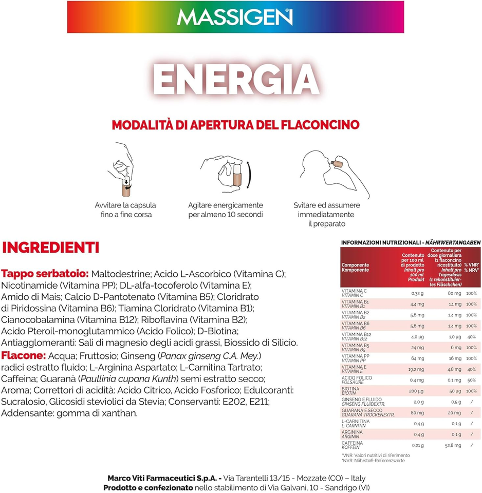 - Tonico Energia, Integratore Energetico Con Ginseng E Guaranà ...