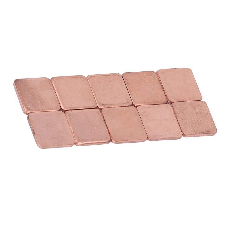 20 Pcs Copper Heat Sink 15x15mm Computer GPU Heat Sink Shim Pad 2.0mm/0 ...