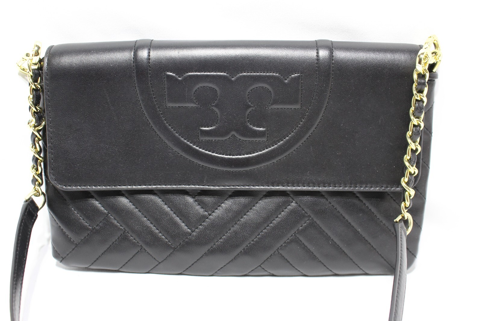Tory Burch Alexa Clutch black LEATHER CLUTCH BAG - Gem
