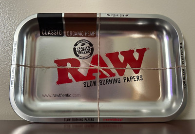 RAW TRAY ~CLASSIC SILVER~SMALL ROLLING TRAY~11 X 7~NEW | eBay