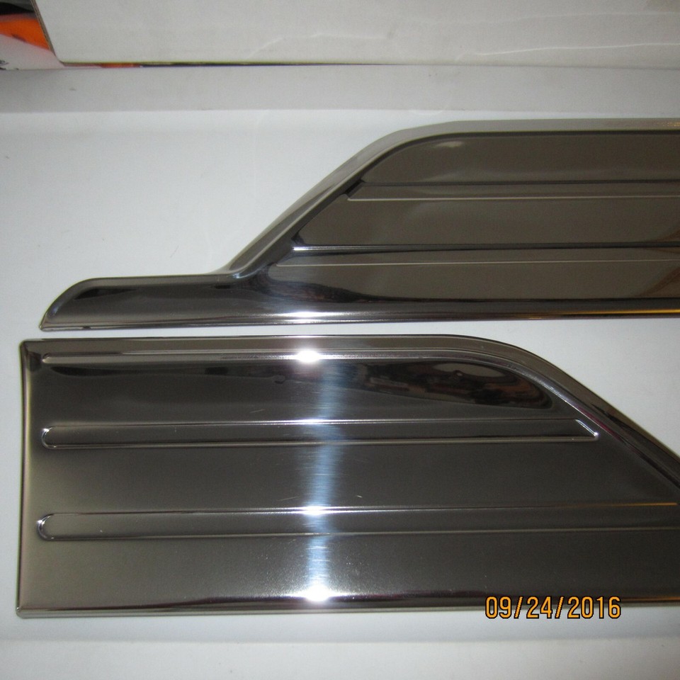 1951-52 Chevy car stainless front gravel guards, one pair, new. | eBay