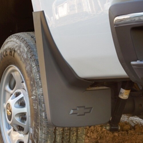 Mud Guard Set-Splash Guards - Rear Molded - Black with Bowtie Logo ...