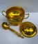 Vintage Style Thai New Pattern Serving Bowl Rice Soup Gold with Ladle ...