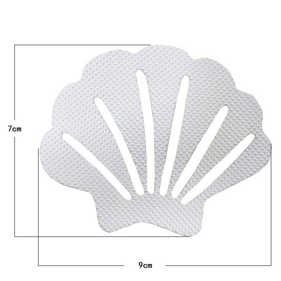 For Barefoot Tread Anti Slip Stickers Shell Shape 9 X 7cm Clear / Pink ...