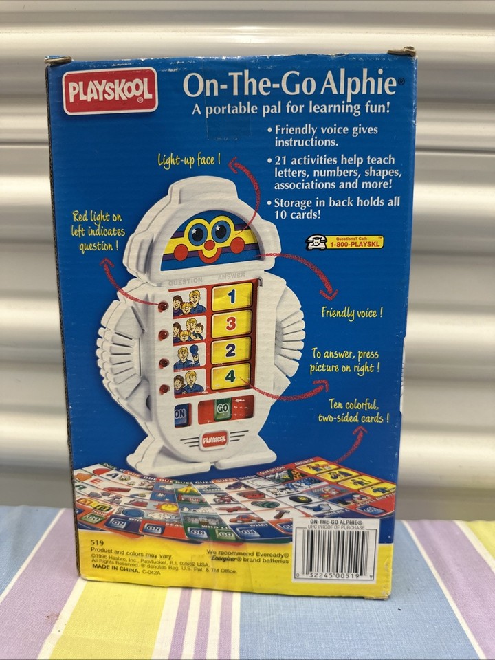 Vintage 1996 Playskool On-The-Go Alphie Kids Learning Portable Pal ...