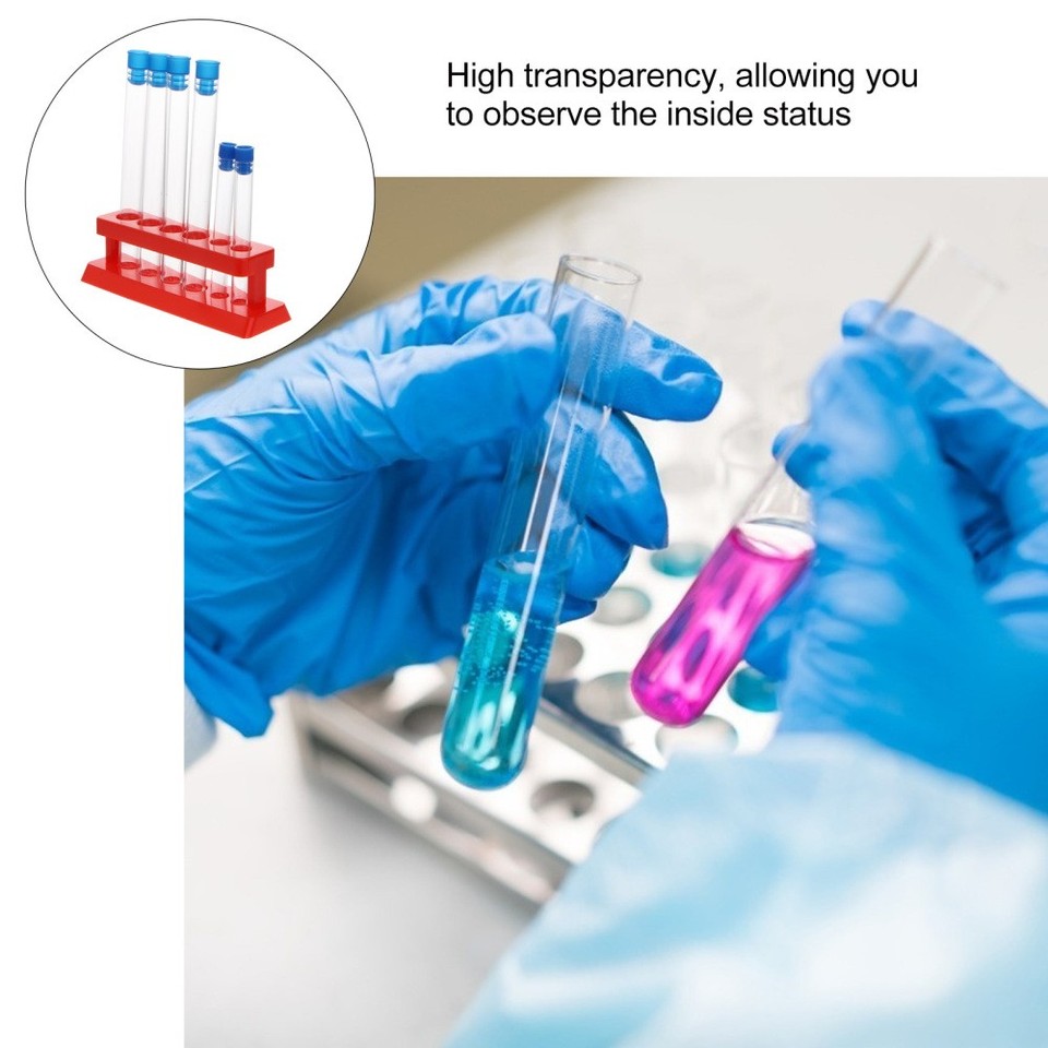 Test Tube Rack Dropper Set Child Plastic Lab Tubes with Lids Mini | eBay