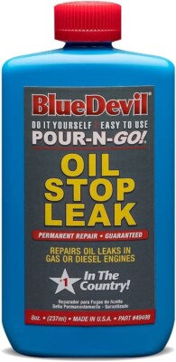 Blue Devil Oil Stop Leak #49499 - 8 oz. Pour-N-Go! For gas or diesel ...