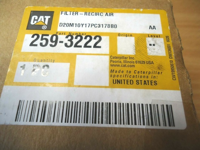 CAT Caterpillar Cabin Air Filter 259-3222 259322 266-7765 Post for sale ...