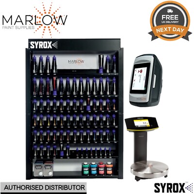 SYROX COMPLETE PAINT SCHEME INCLUDING TINTERS, SPECTRO, SCALES AND RACK ...