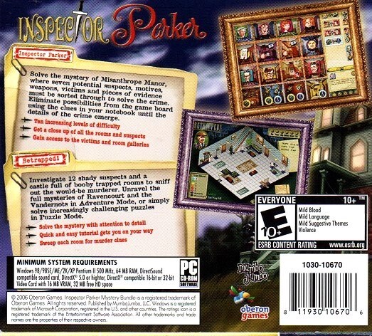 Inspector Parker Unsolved & Betrapped! (PC-CD, 2006) for Windows - NEW ...