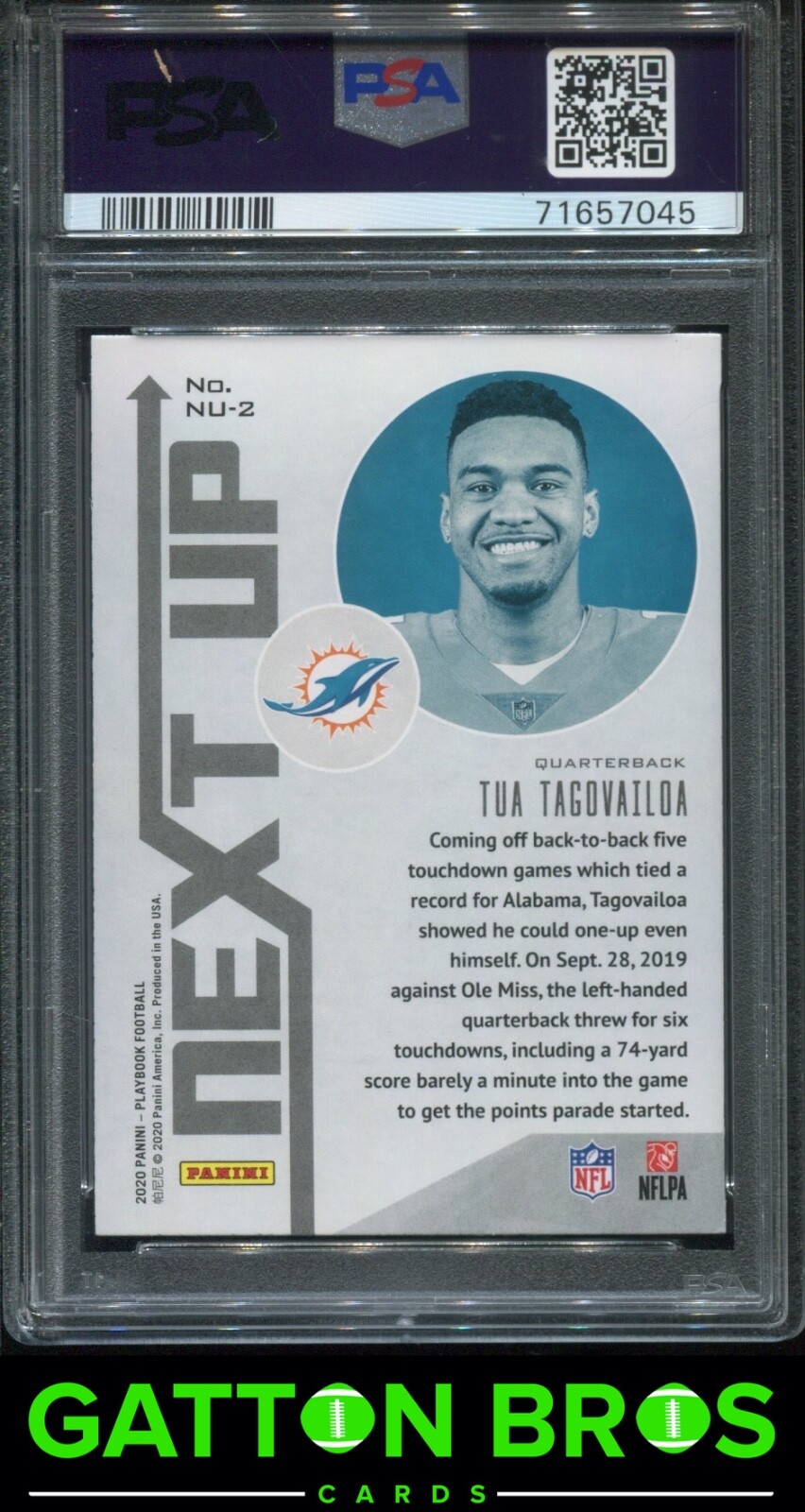 2020 Panini Playbook #2 Tua Tagovailoa Next Up PSA 9 MINT | eBay