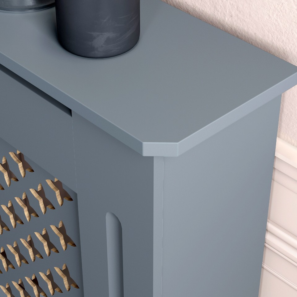 Grey Radiator Cover Grill Shelf MDF Wood Cabinet Home Furniture Safe ...