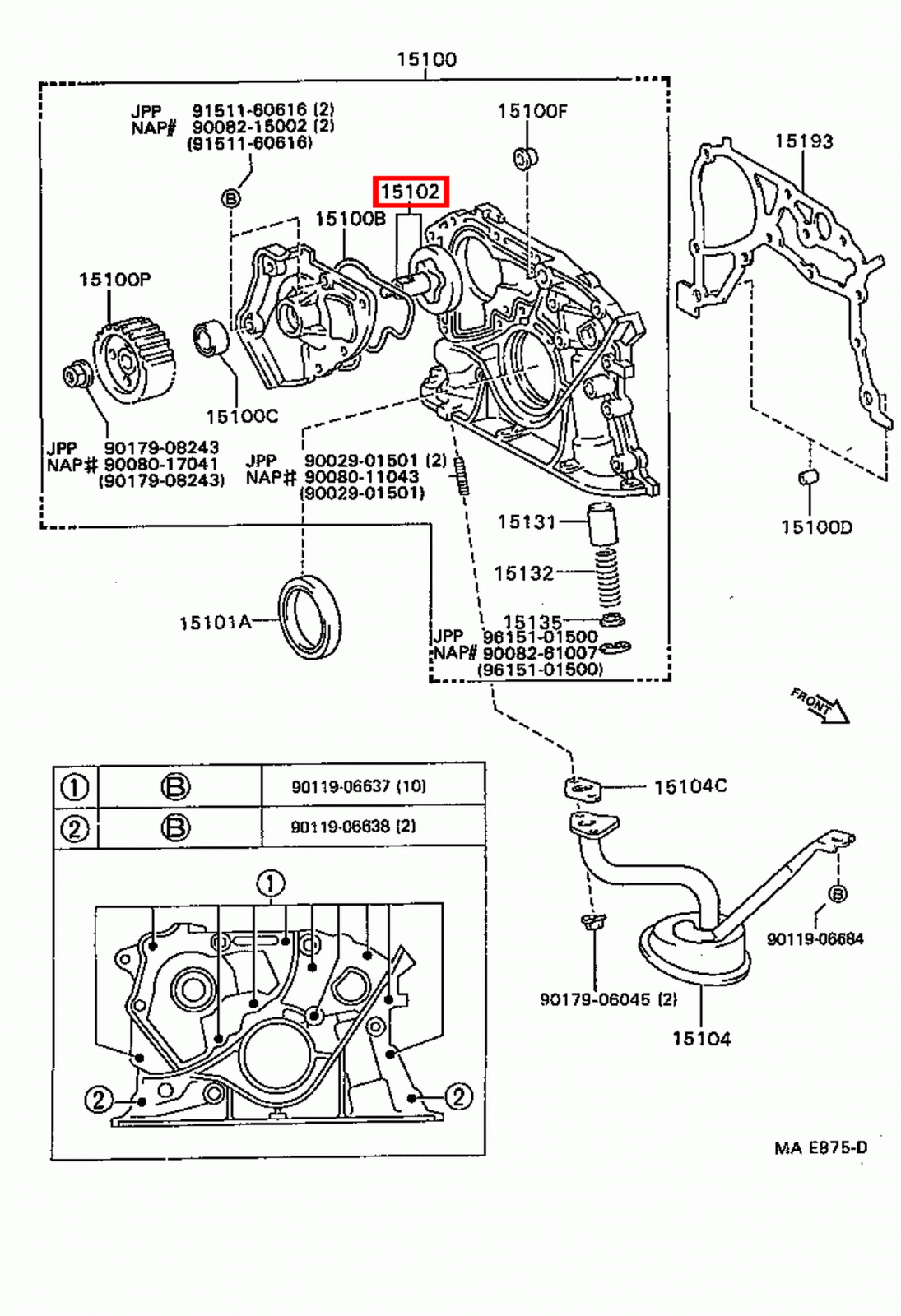 Genuine Toyota Camry SXV23 SXV20 SXV10 5S 2.2 Petrol Oil Pump Rotor Kit ...