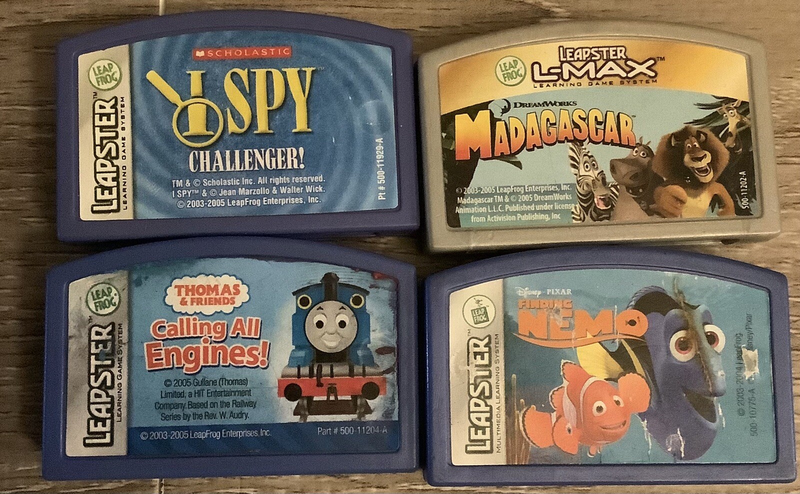 LeapFrog Leapster L-Max Education Game Lot 4 I Spy Thomas Nemo ...