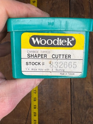 Vintage NOS Woodtek Shaper Cutter Head Bit 832665 Router Carbide Tipped ...