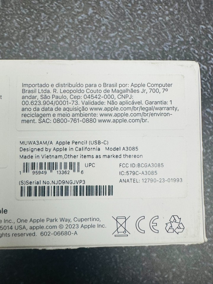 Apple Pencil (USB-C) - White (MUWA3AM/A3085) 2023 Model | eBay