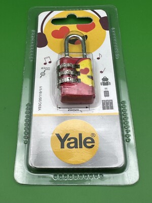 COMBINATION PADLOCK TRAVEL YALE RED | eBay UK