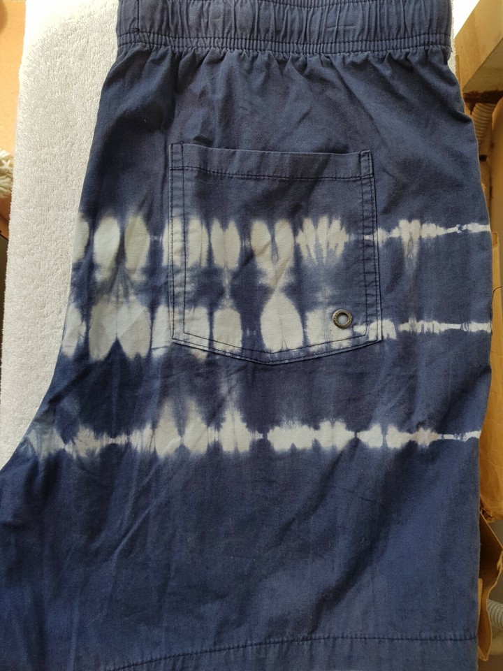 Men's Boys Girls Die Tied Blue Cotton Pocketed Shorts Draw String Sku ...