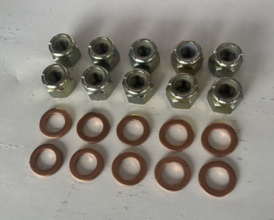 8" 9" FORD REAR END 3RD MEMBER MOUNTING HARDWARE 10 NYLOC NUTS 10 ...